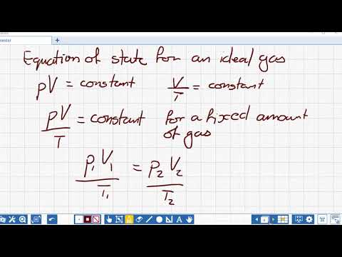 Equation of state for an ideal gas