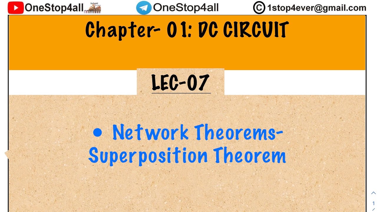 BEE- DC CIRCUIT- LEC 07- Superposition Theorem