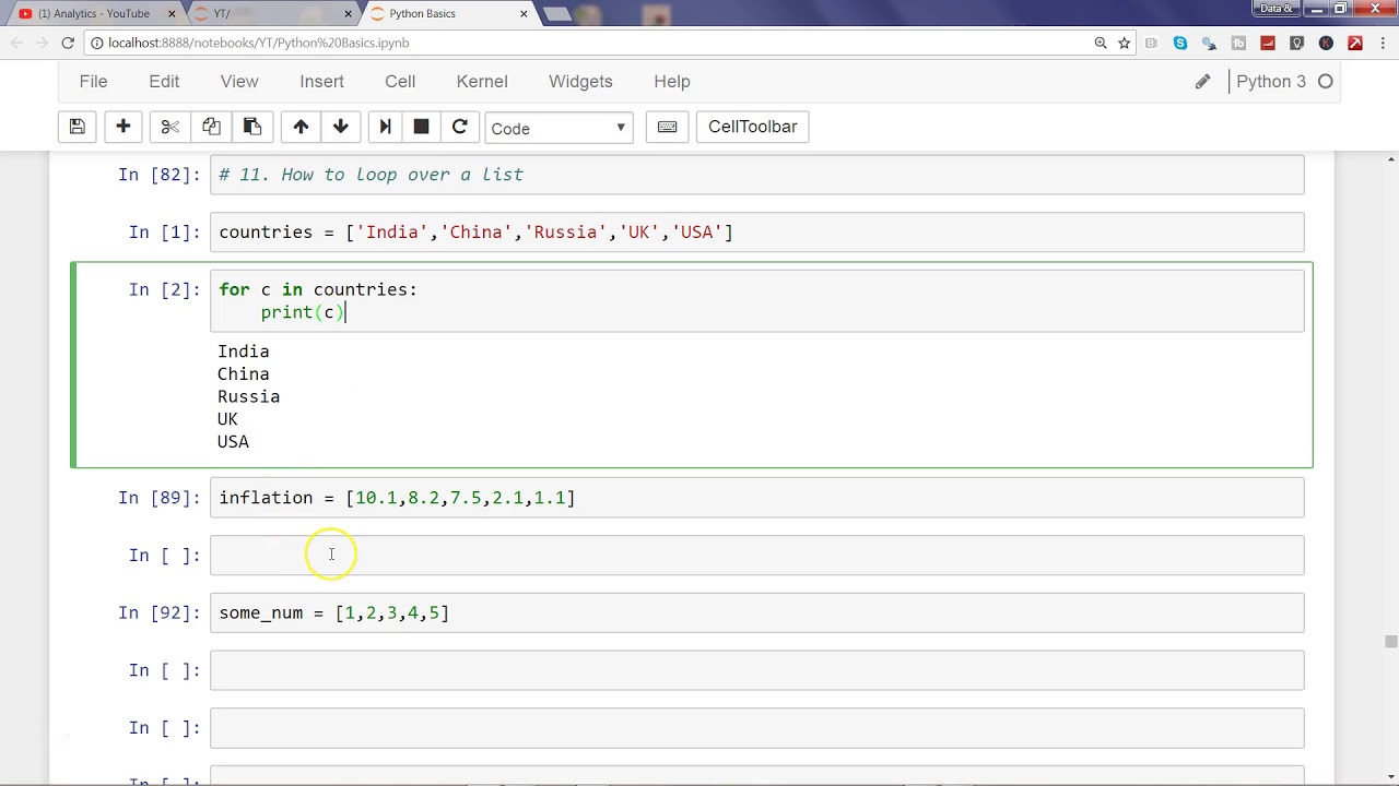 Python 3 Programming Tutorial 4 | Loops | For Loop in Python