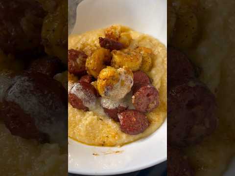 Shrimp grits and sausage