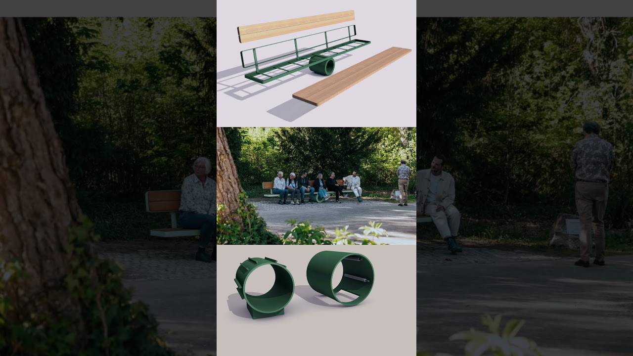 When sitting on a bench is a shared activity #publicart