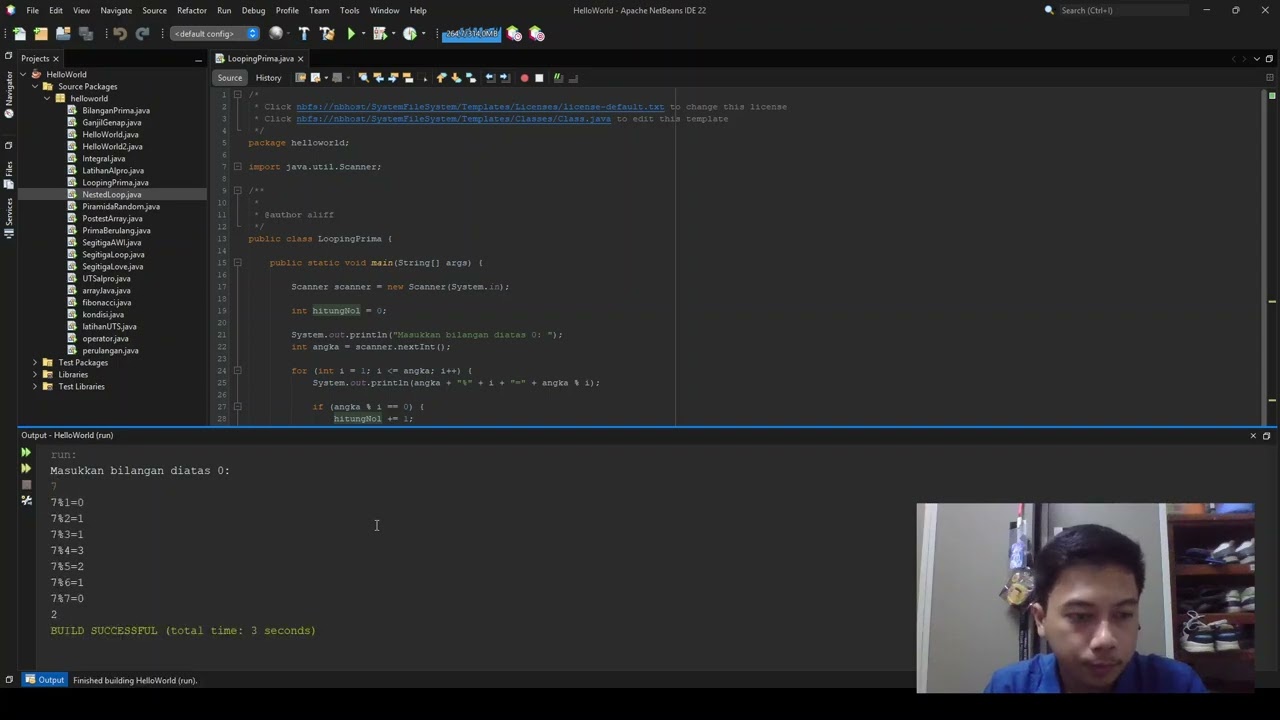 MEMBUAT PROGRAM JAVA MENENTUKAN BILANGAN PRIMA