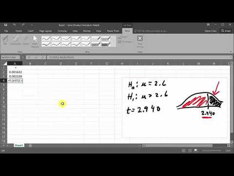 Excel - T-Distribution : How to use T.DIST Function In Excel