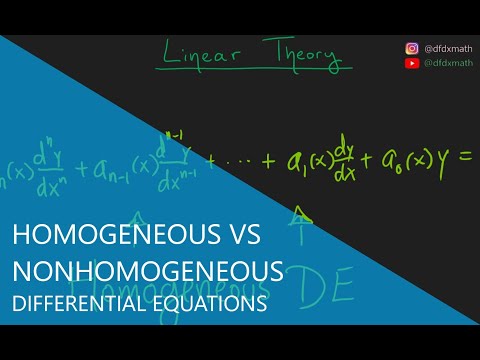 Homogenous vs Non-Homogeneous - Differential Equations