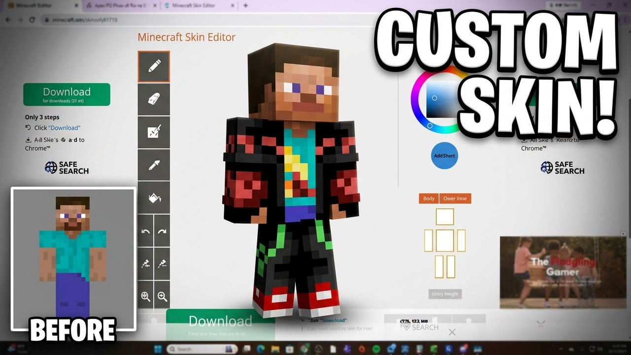 Make Custom Minecraft Skins in Minutes - Java & Bedrock Tutorial