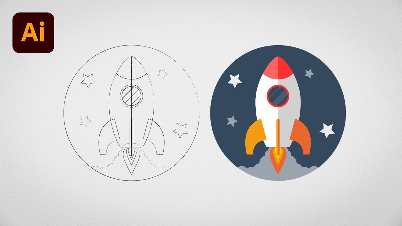 Illustrator Tutorial : Flat Icon Design | Episode 3