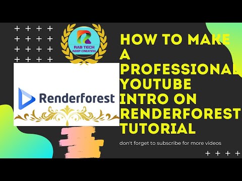 how to make professional YouTube intro on renderforest tutorial