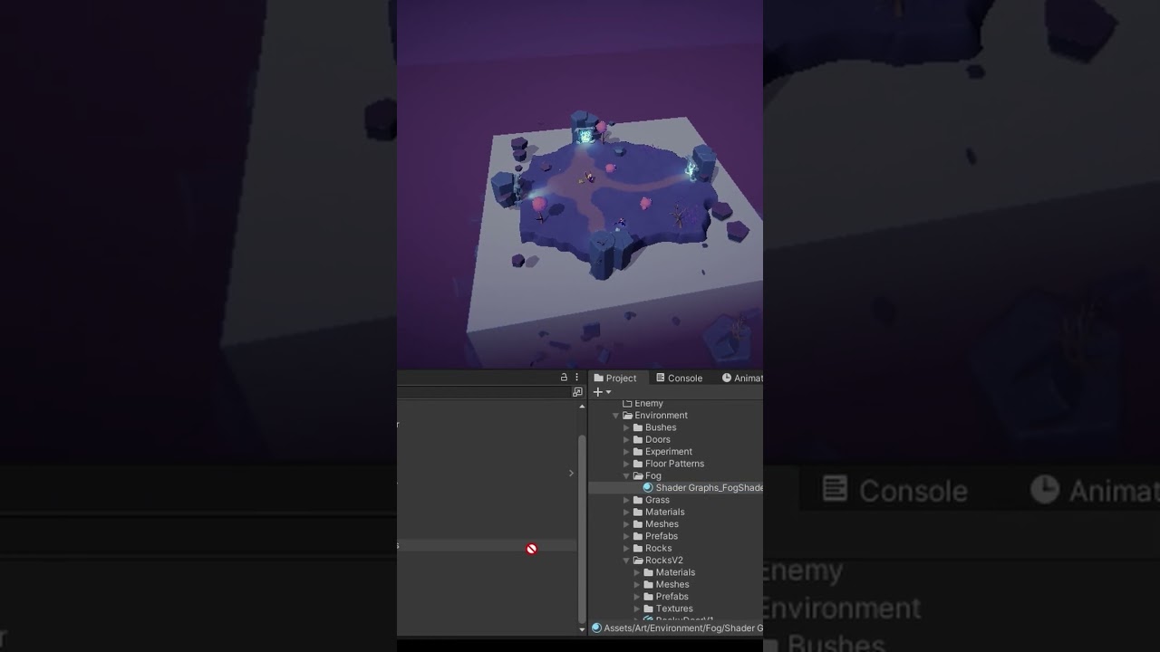 Create a fog effect in unity in 3 simple steps #tutorial #indiegame