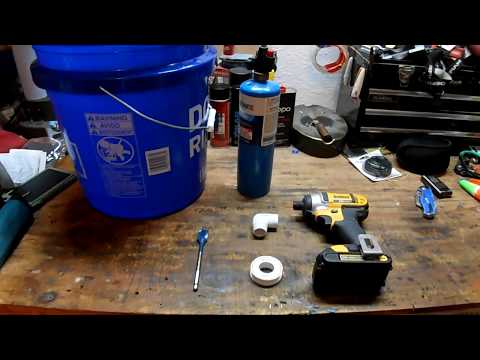 Adding a waterproof fitting to a 5 gallon bucket