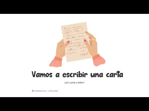 Learn Spanish vocabulary featuring "Let's Write a Letter!"