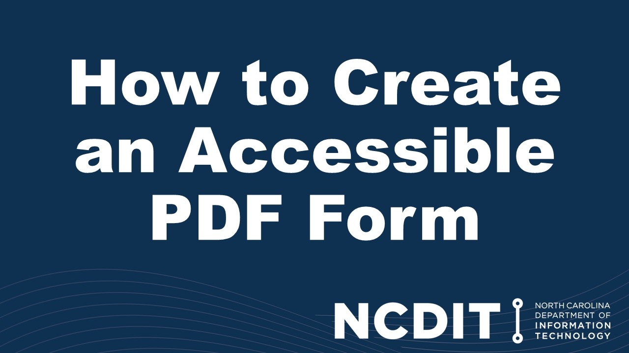 How to Create an Accessible PDF Form