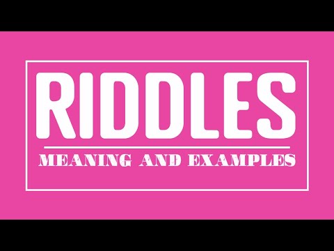 Riddles - Meaning and Examples