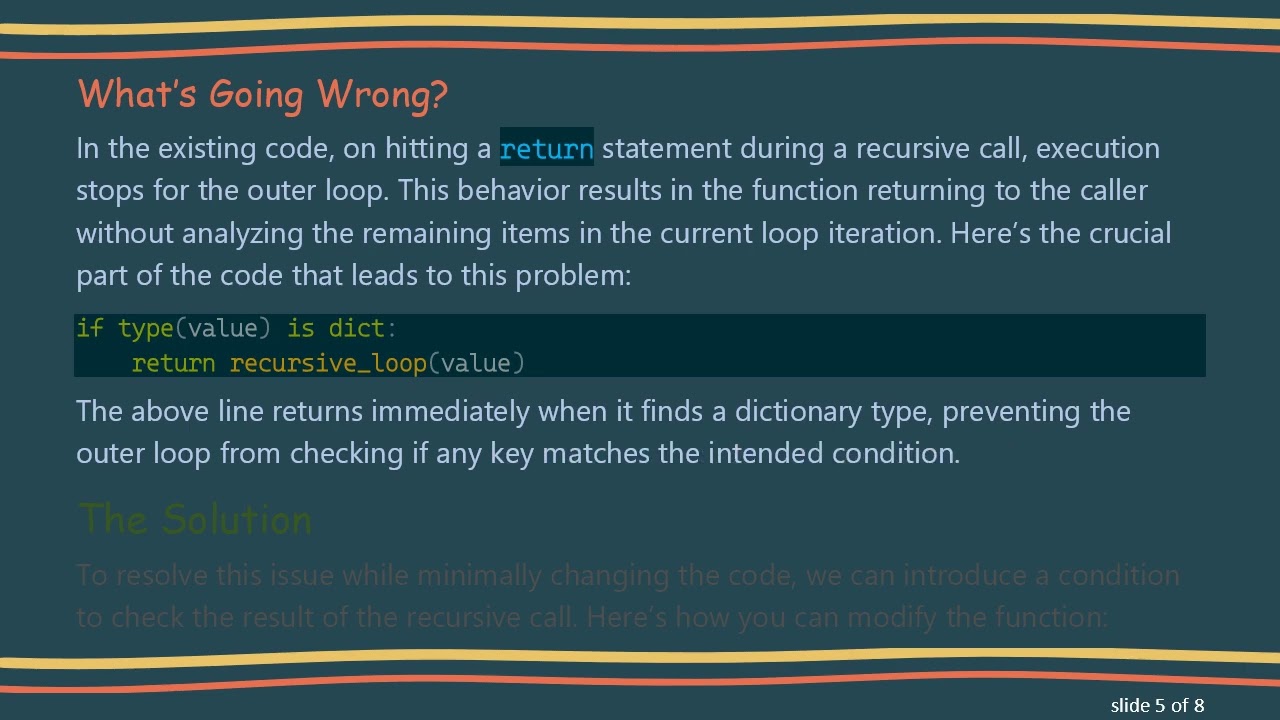 Resolving the Issue of Python Recursive Function Not Completing Outer Loops