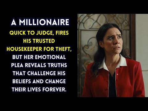 The Millionaire Fired His Housekeeper for Theft... Her Final Words Left Him in Tears