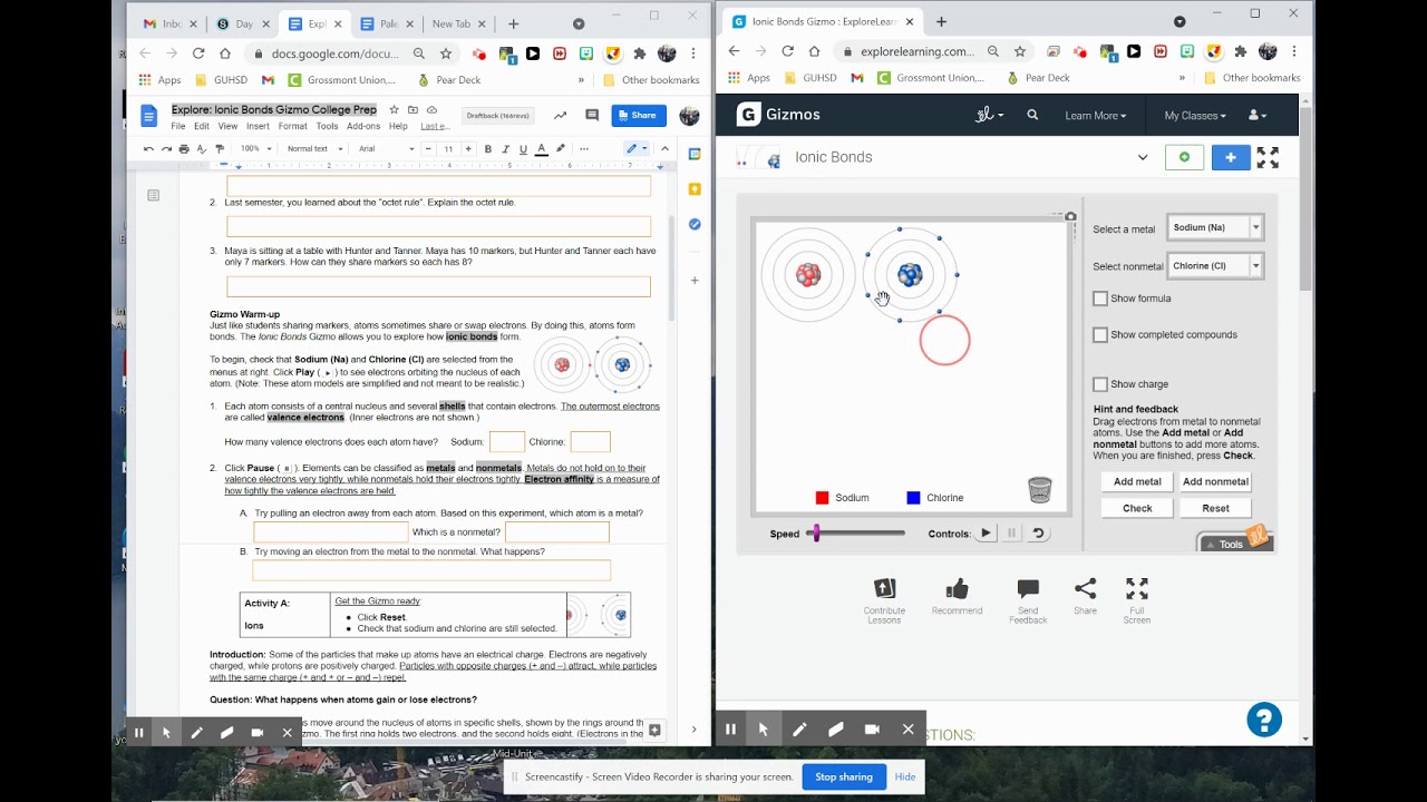 Explore: Ionic Bonds Gizmo Tutorial