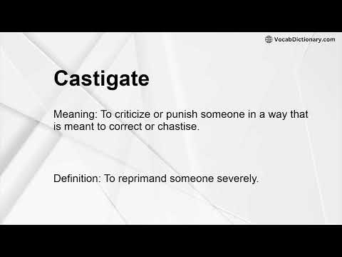 Castigate Meaning