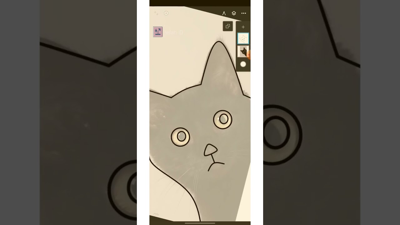 Drawing line art cat in Infinite Design #shorts #infinitedesign #design #drawing #art