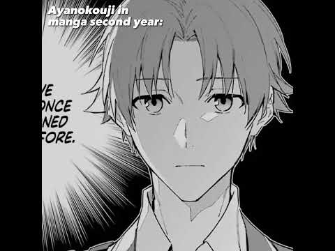 LN v Second Year Manga Ayanokouji #shorts#classroomoftheelite