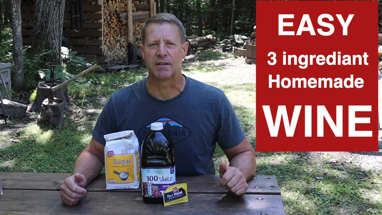 Simple Homemade Wine with Only 3 Ingredients!