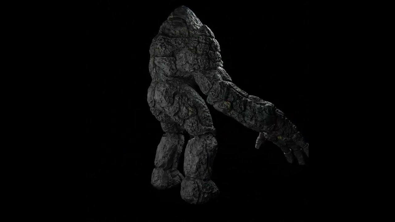 Stone Golem - 3d model rotation