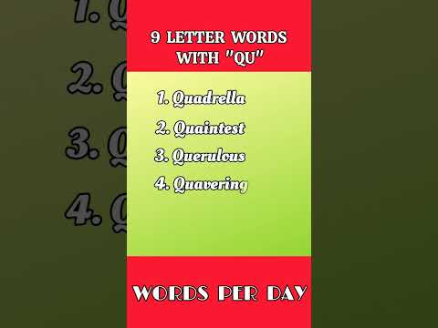 Less heard 9 letter words starting with "QU" #englishlearners #englishlearning #youtubeshorts