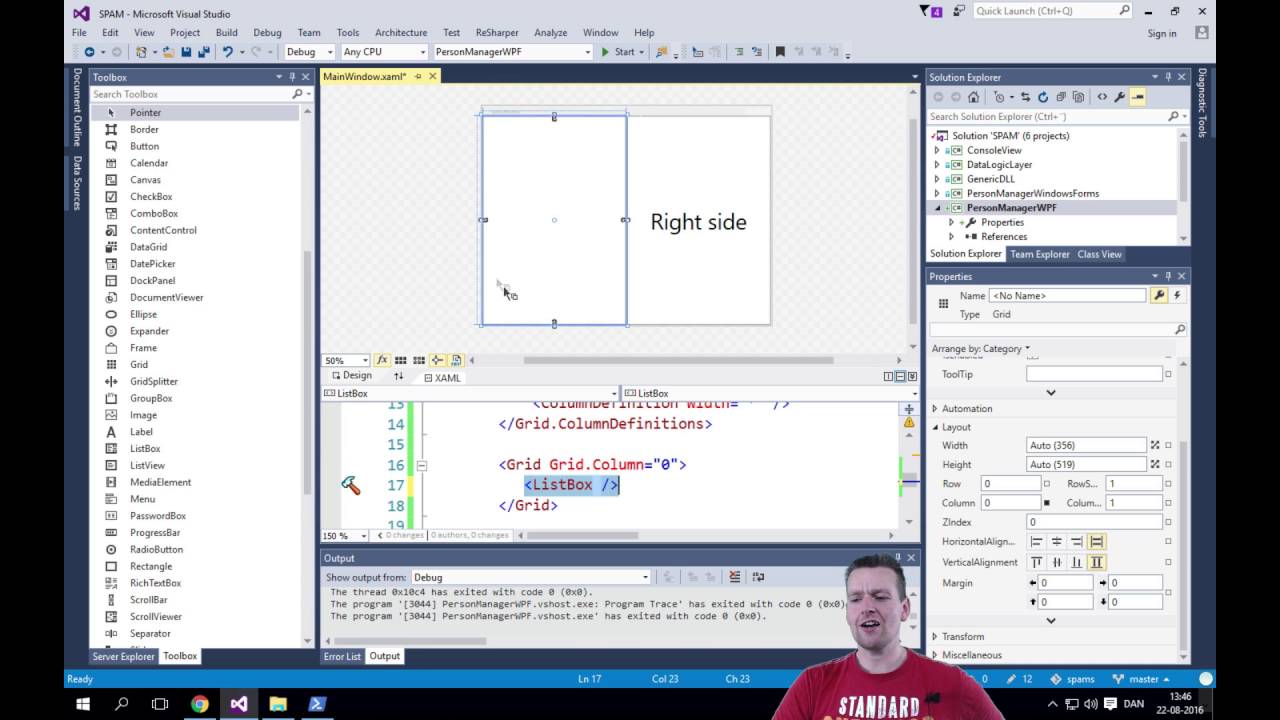 WPF Layout of Masterview