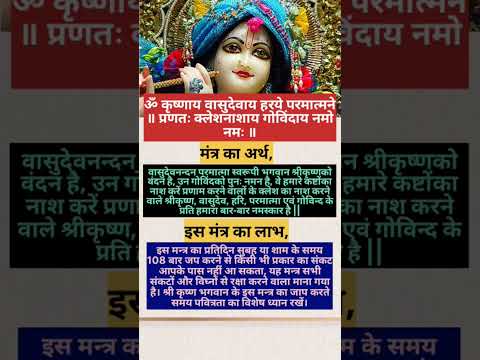 Krishnay Vasudevaya Haraye parmatmaney meaning || #shorts #hindidevotional