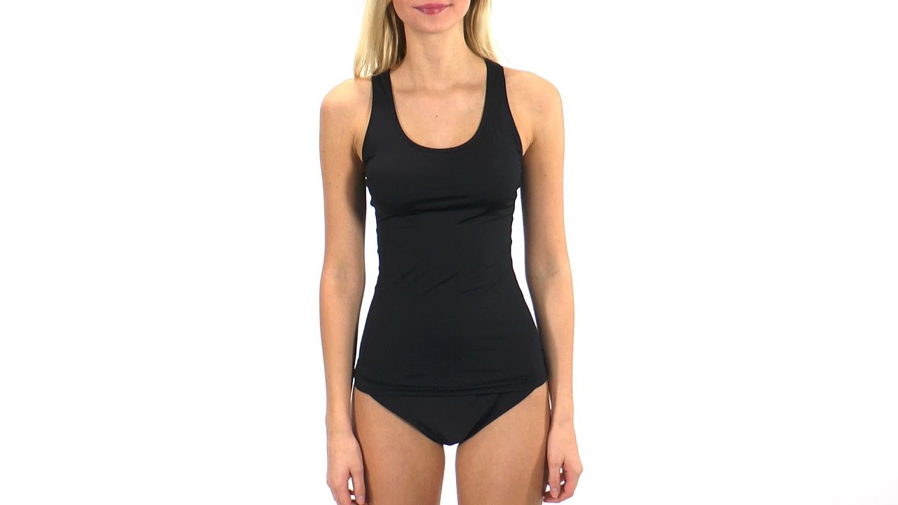 Volcom Simply Solid Tankini Rashguard | SwimOutlet.com