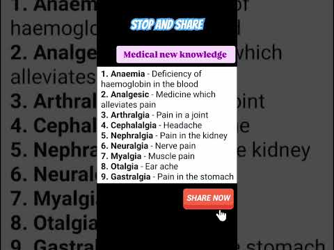 Meaning of some medical terminology