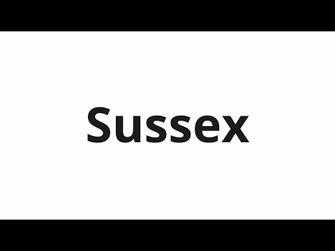 How to pronounce Sussex