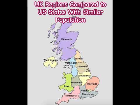 UK Regions Compared to US States With Similar Population