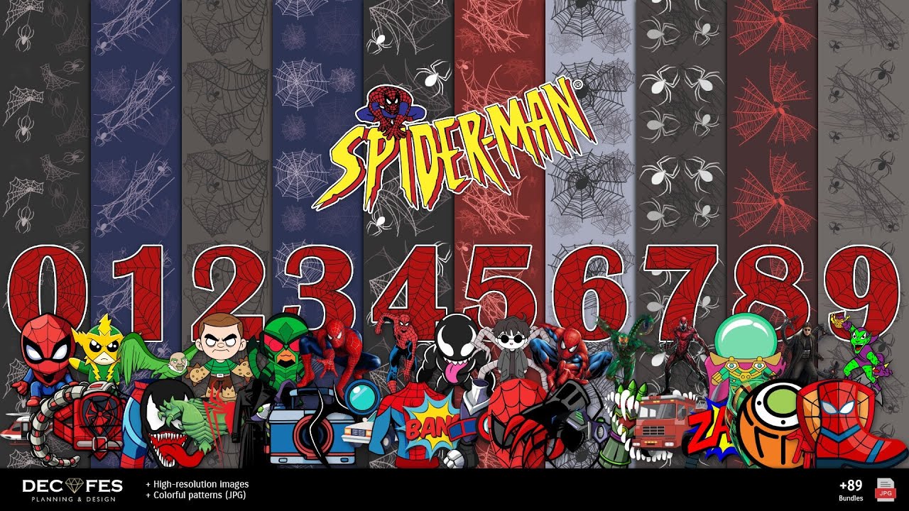 💎 Papel Digital Hombre Araña - Imprimibles para Scrapbook y DIY 💎