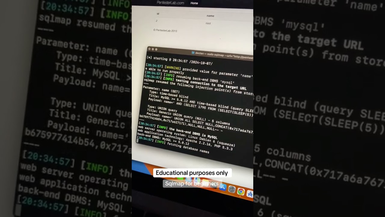 Sql Injection Vulnerability Using Sqlmap