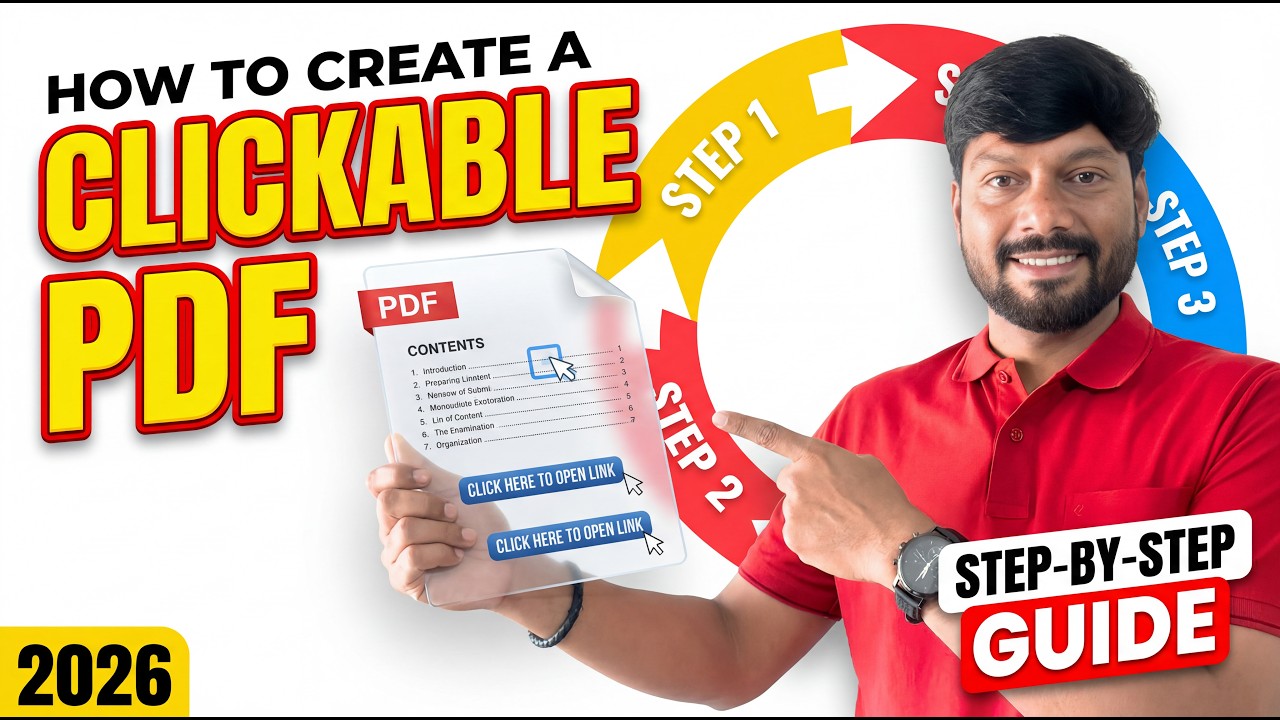 How to Create a Clickable PDF | Step-by-Step Guide 2026 - By Tech Classroom - Prof. Ravi Patel
