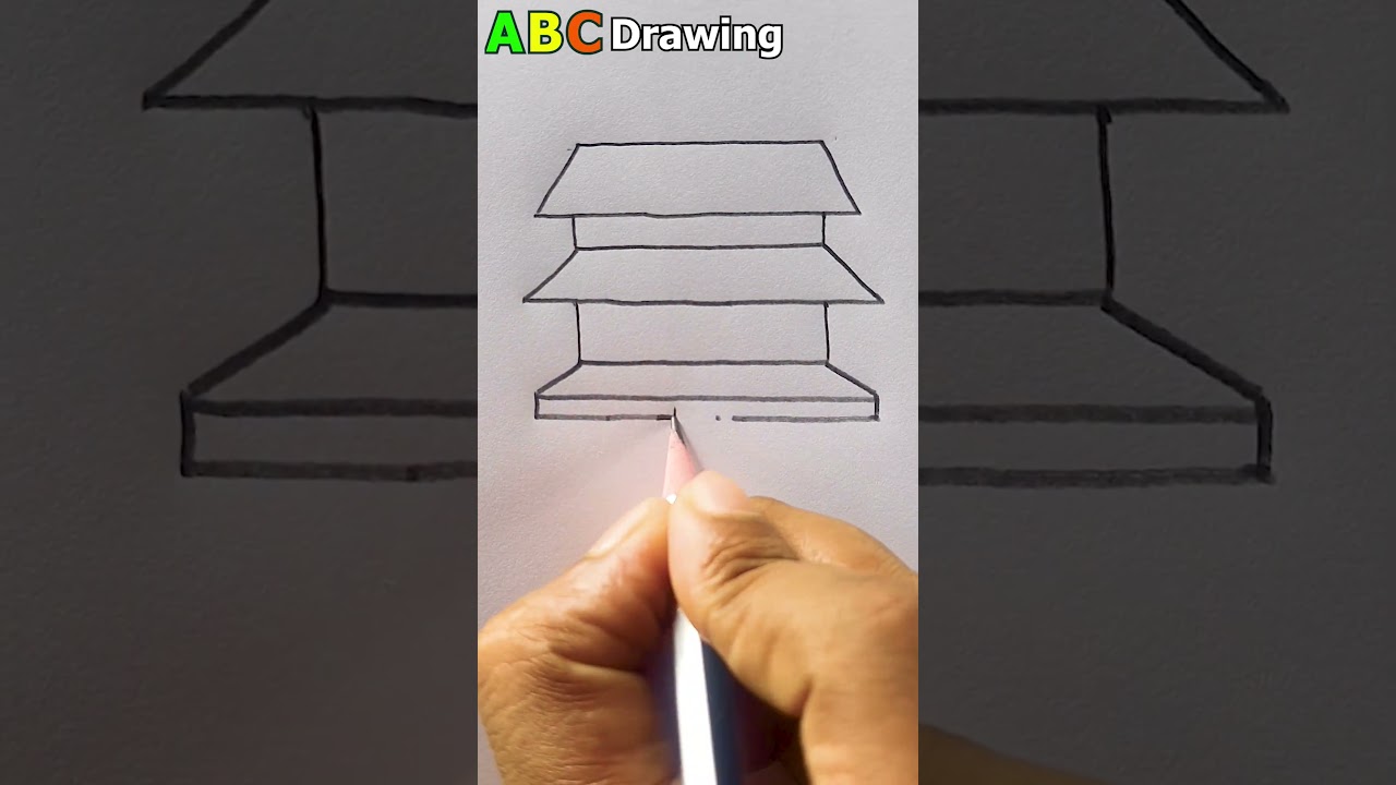 House Drawing For Kids | Easy Drawing Shorts # shorts