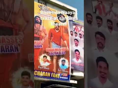 bheem la nayak craze at theaters #bheemla naayak #craze #1st day #theaters #fans
