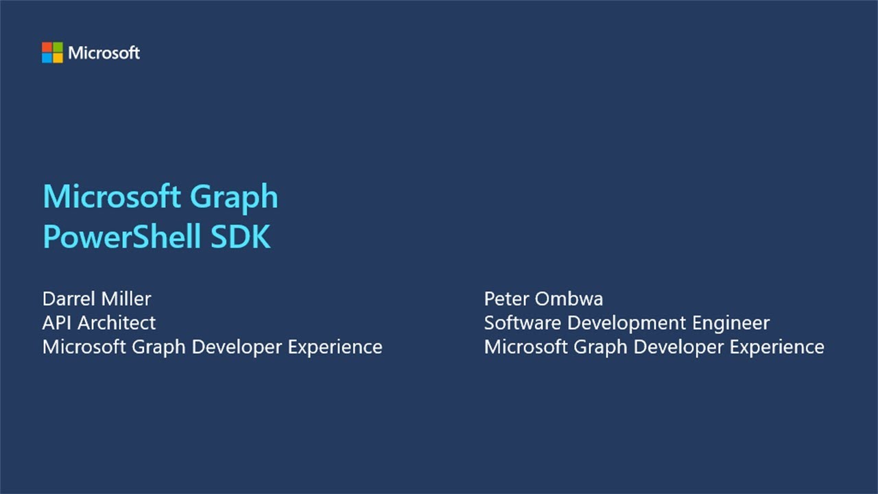 Microsoft Graph PowerShell SDK GA– Foundations for the future