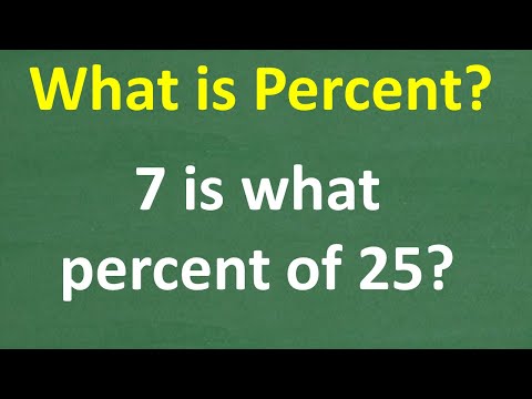 Basic Math Question – What is Percent? 7 is what percent of 25?