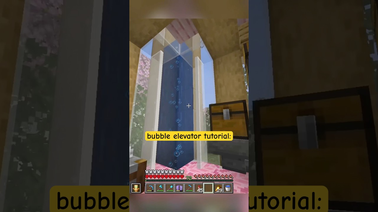 Minecraft bubble elevator tutorial: #Minecraft #MinecraftTutorial #MinecraftBuilds