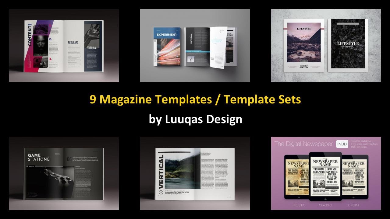 9 Magazine Templates / Template Sets by Luuqas Design