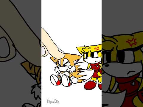 Tails and Zooey Vs Finger (Chibi Animation)// #tailsthefox #sonicthehedgehog #trend #zooey #finger