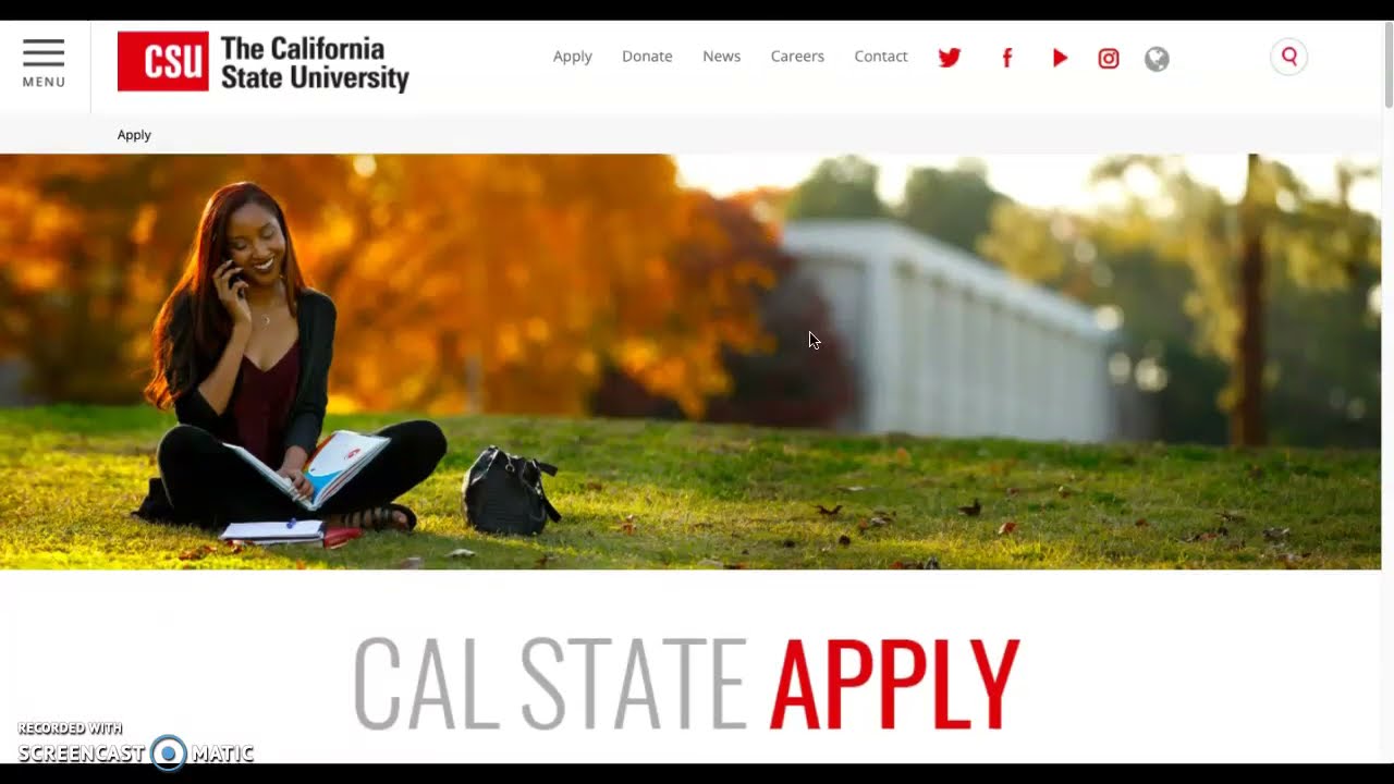 CSU Application: Creating an Account