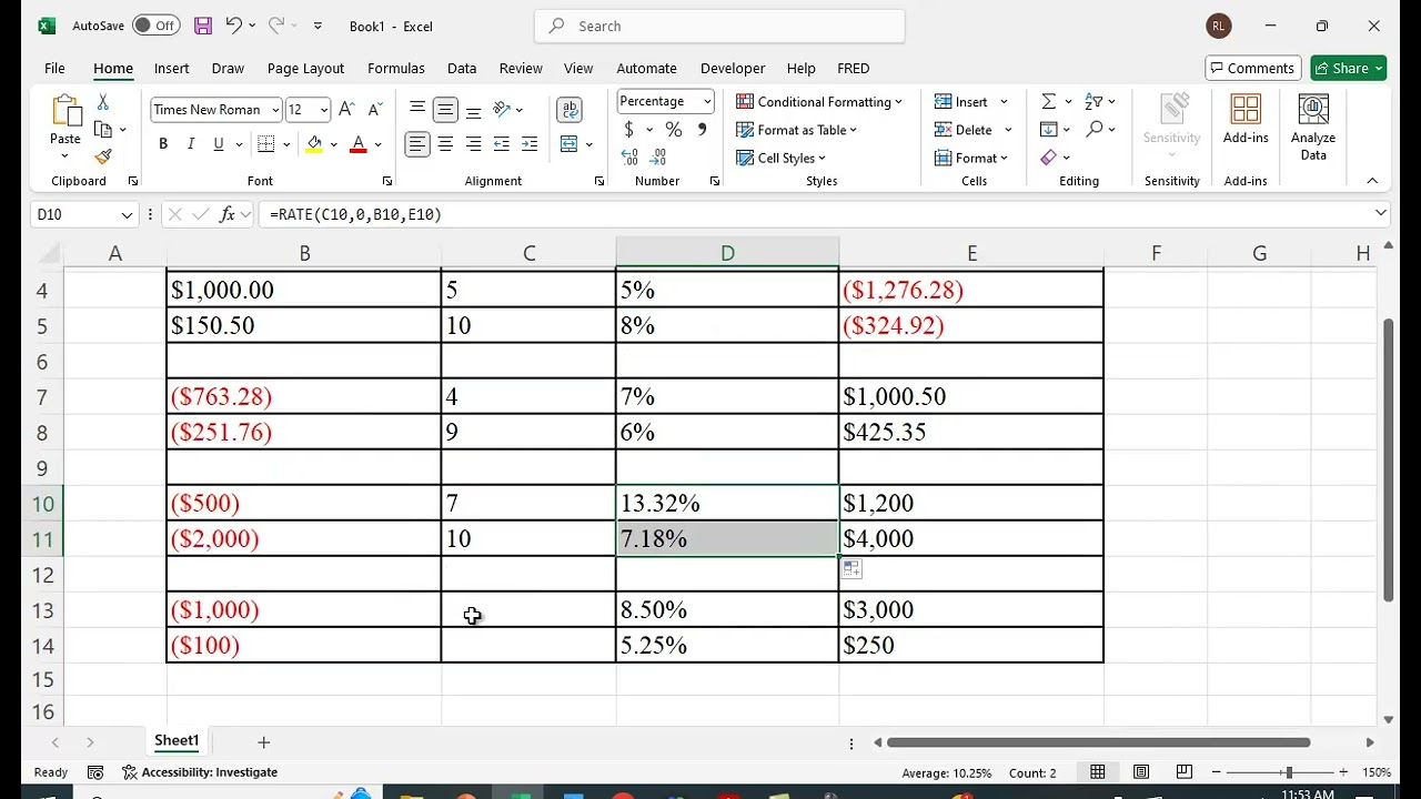 Using Excel to Solve Homework from Word and PDF Files