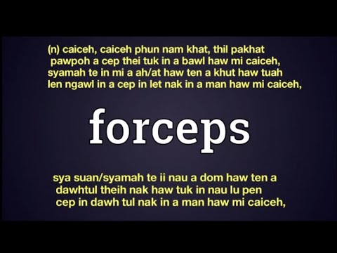 forceps meaning in English Ngawn