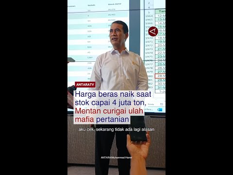 Harga beras naik saat stok capai 4 juta ton, Mentan curigai ulah mafia pertanian