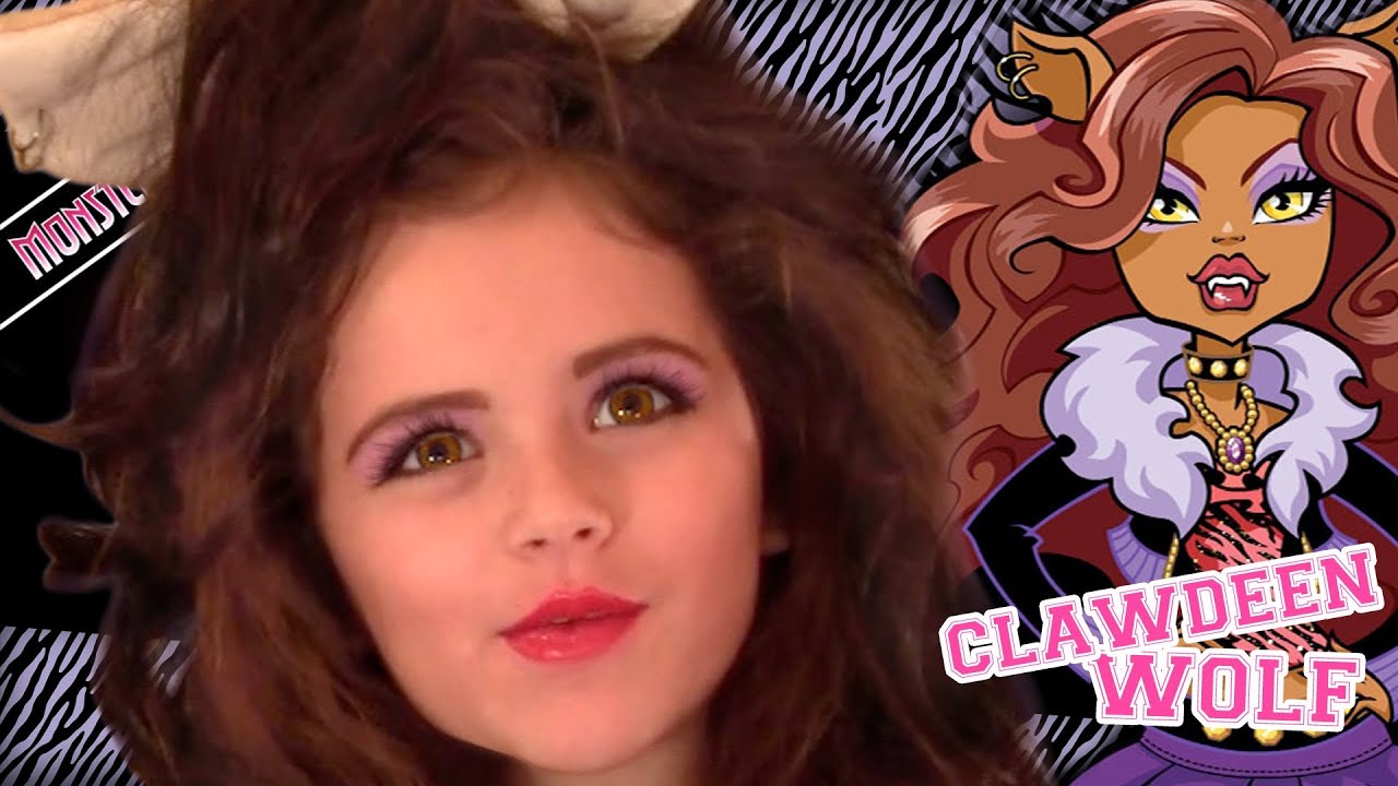 Clawdeen Wolf Monster High Doll Costume Makeup Tutorial for Halloween