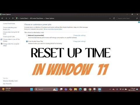 How to Reset UP TIME in Windows 11 | CPU UP Time on windows 11 - Shazar Naeem Official