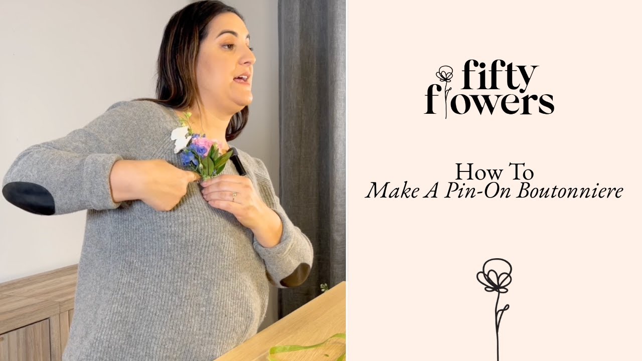 How to Make A Simple Pin On Boutonniere | FiftyFlowers Tutorial