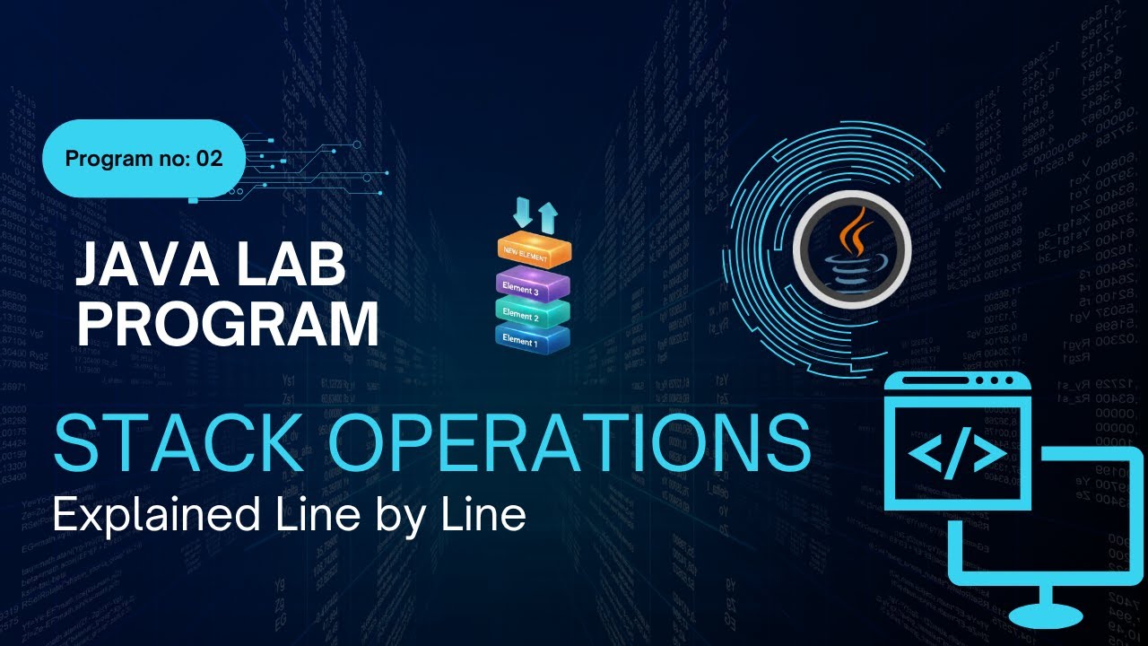 VTU Java Lab Program 2: Stack Class Implementation | Push,Pop,Display | Easy Java OOP Guide 2025