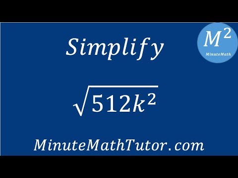 Simplify √(512k^2)